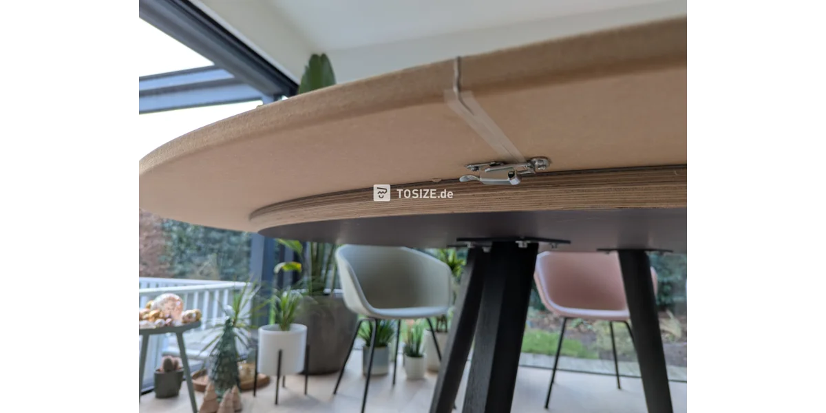 Runder Tisch mit Erweiterungsmöglichkeit und cleverem Stauraum | TOSIZE.de