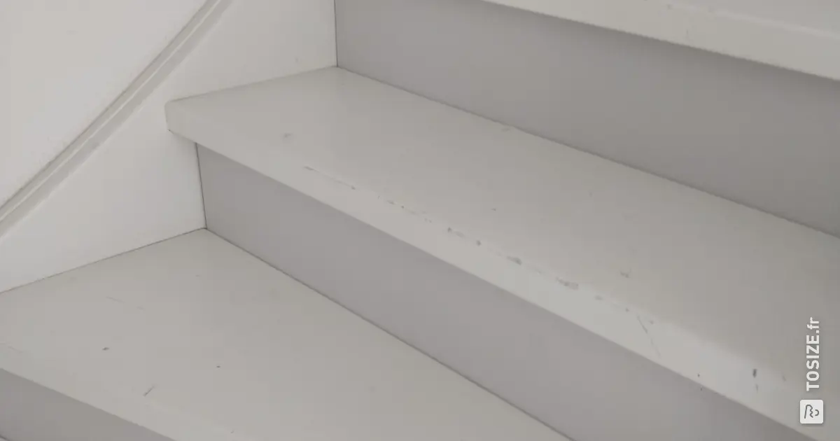 Les contremarches en MDF blanc transforment | TOSIZE.fr