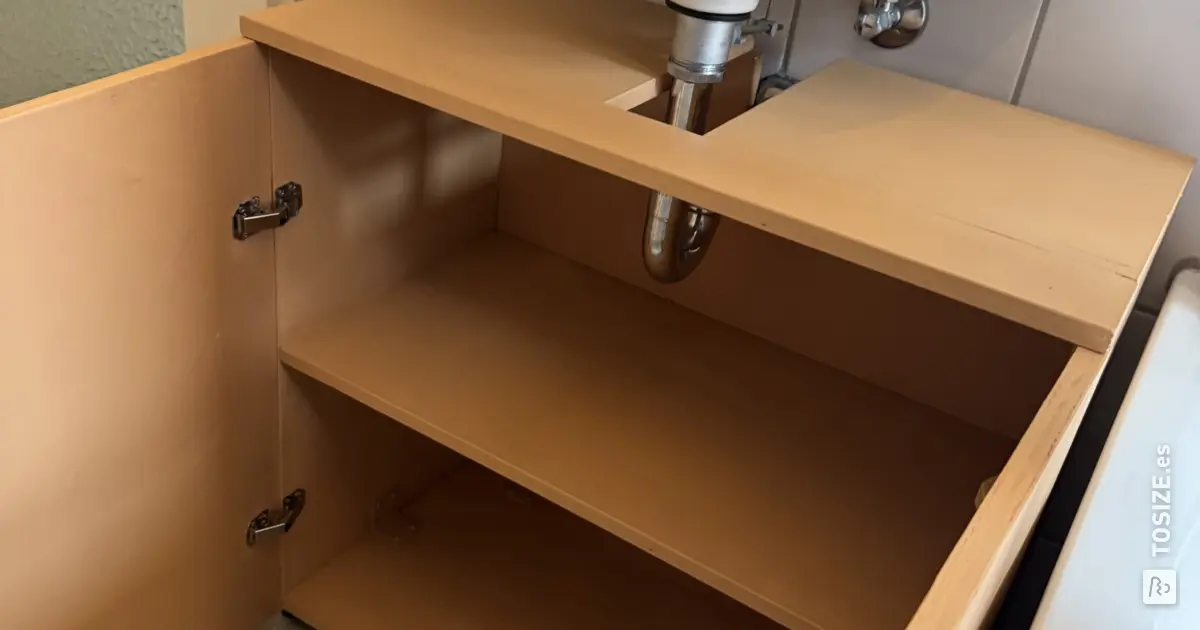 Mueble de madera DIY para lavabo de baño, por Fabrizio | TOSIZE.es