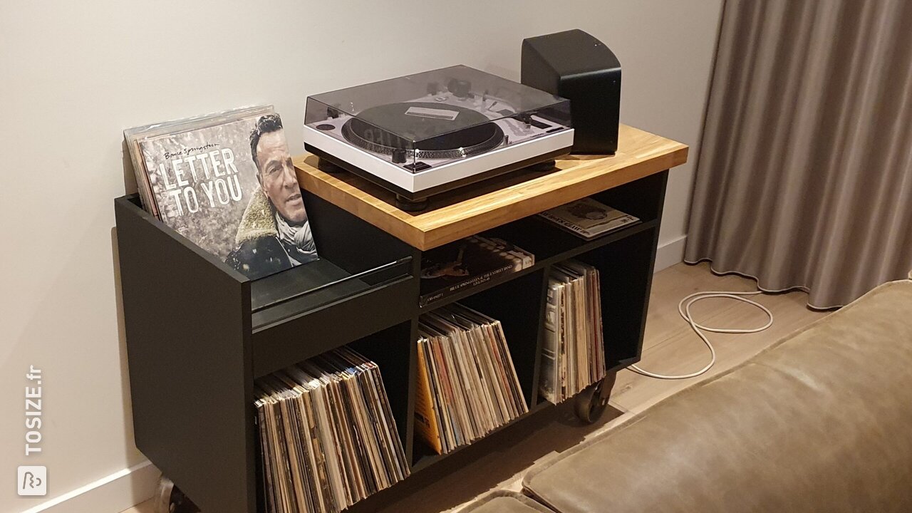 Meubles en vinyle pour tourne-disque et collection de disques - TOSIZE.fr