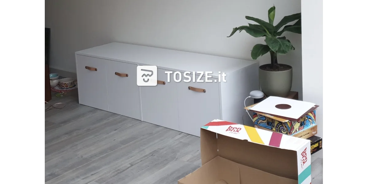 Armadio di stoccaggio in MDF grezzo con ruote mobili | TOSIZE.it