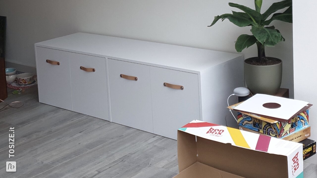 Armadio di stoccaggio in MDF grezzo con ruote mobili - TOSIZE.it