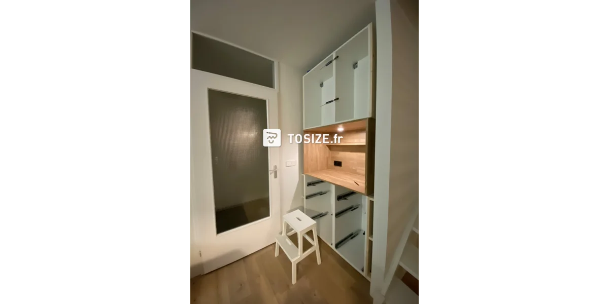 Buffet avec bar à expresso en chêne massif | TOSIZE.fr