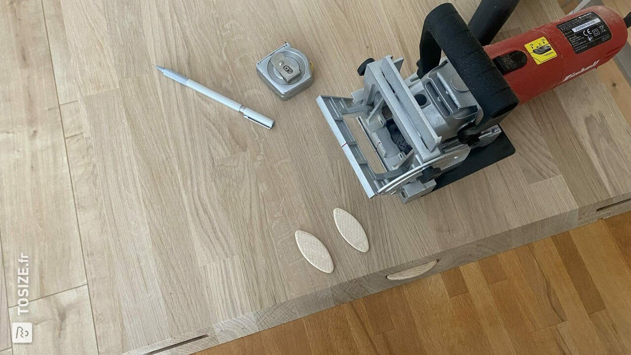 Buffet avec bar à expresso en chêne massif - TOSIZE.fr