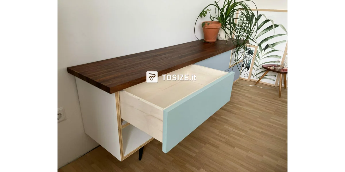 Elegante mobile da camera fai-da-te realizzato in compensato | TOSIZE.it