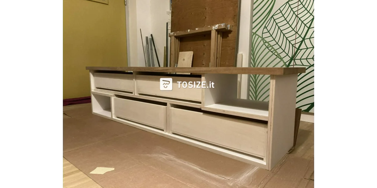 Elegante mobile da camera fai-da-te realizzato in compensato | TOSIZE.it