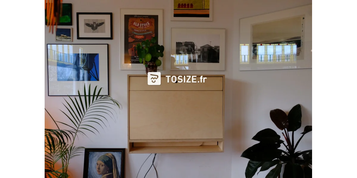 Poste de travail pliable en bouleau multiplex, par Ate | TOSIZE.fr