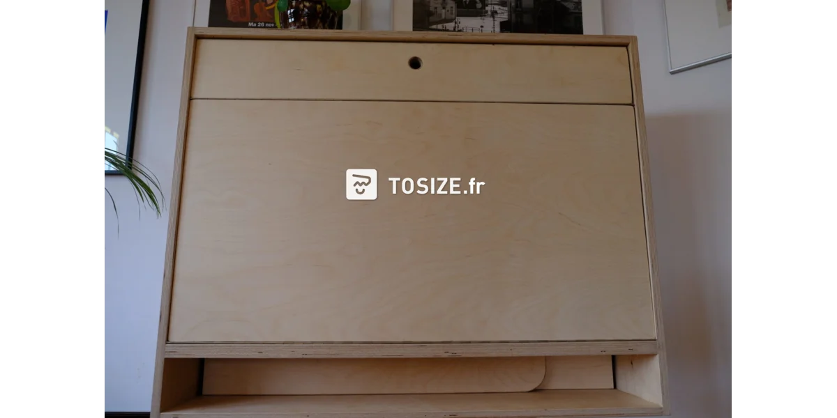Poste de travail pliable en bouleau multiplex, par Ate | TOSIZE.fr