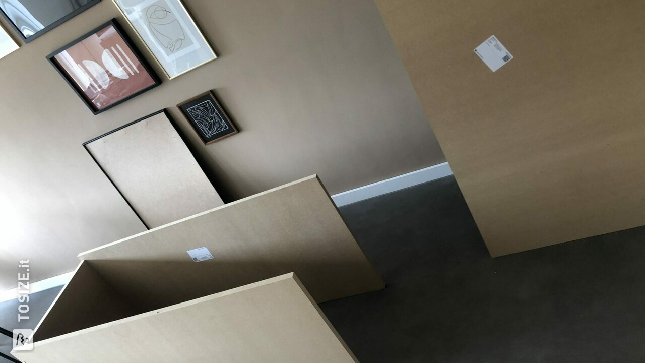 Conversione per cantinetta da incasso realizzata in MDF grezzo - TOSIZE.it