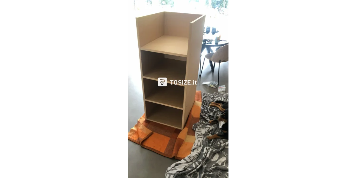 Conversione per cantinetta da incasso realizzata in MDF grezzo | TOSIZE.it