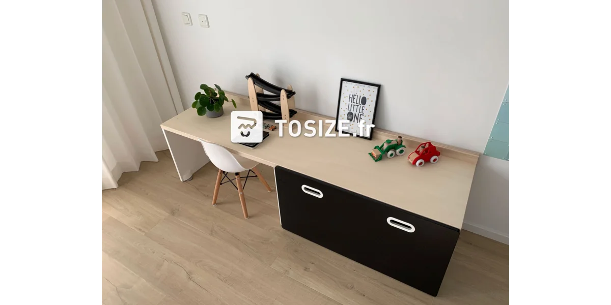 Hack Ikea : dessus en contreplaqué sur mesure pour un bureau enfant ...