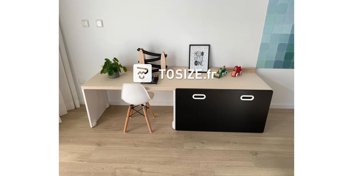 Hack Ikea : dessus en contreplaqué sur mesure pour un bureau enfant ...