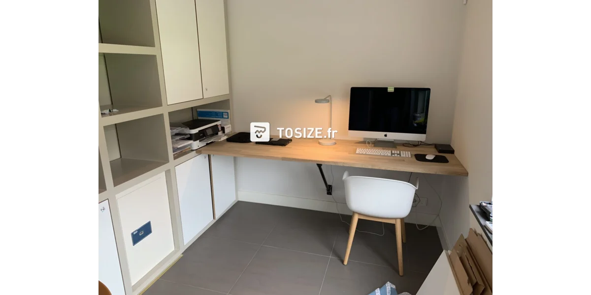 Fabriquer des bureaux flottants en chêne, le résultat de la famille ...