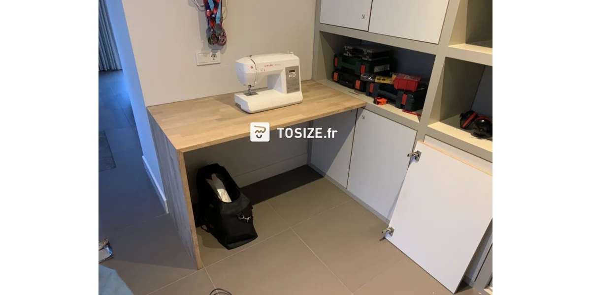 Fabriquer des bureaux flottants en chêne, le résultat de la famille ...