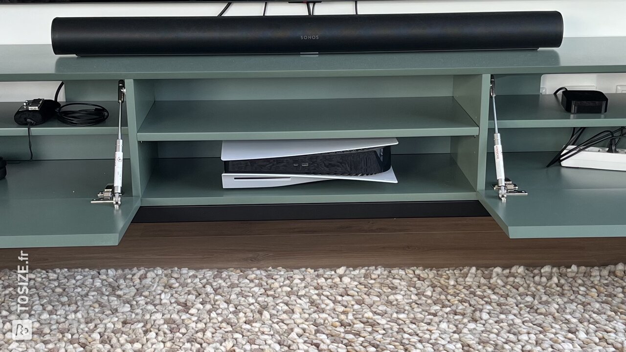 Een TV-meubel op maat zelf maken van MDF - TOSIZE.fr