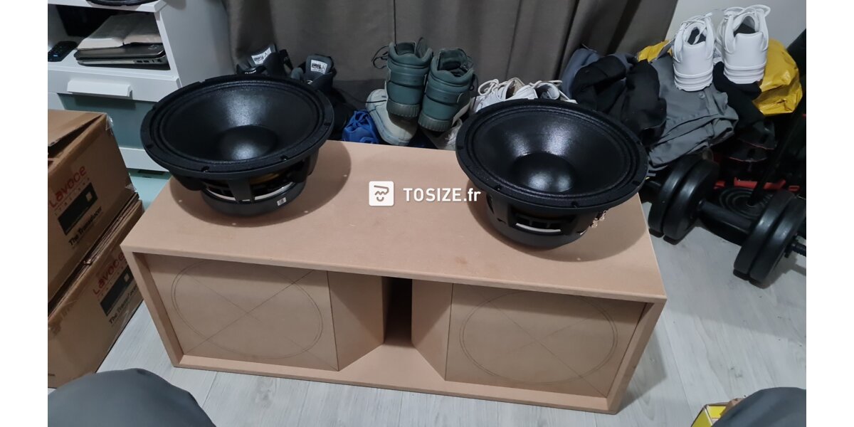 Un caisson Bass reflex sur-mesure en MDF scié | TOSIZE.fr