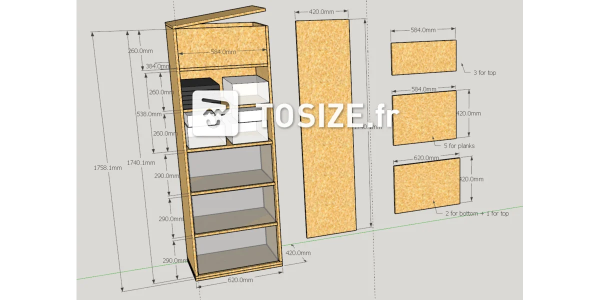 Inspiration de bricolage pour armoire OSB - Design par Bram | TOSIZE.fr