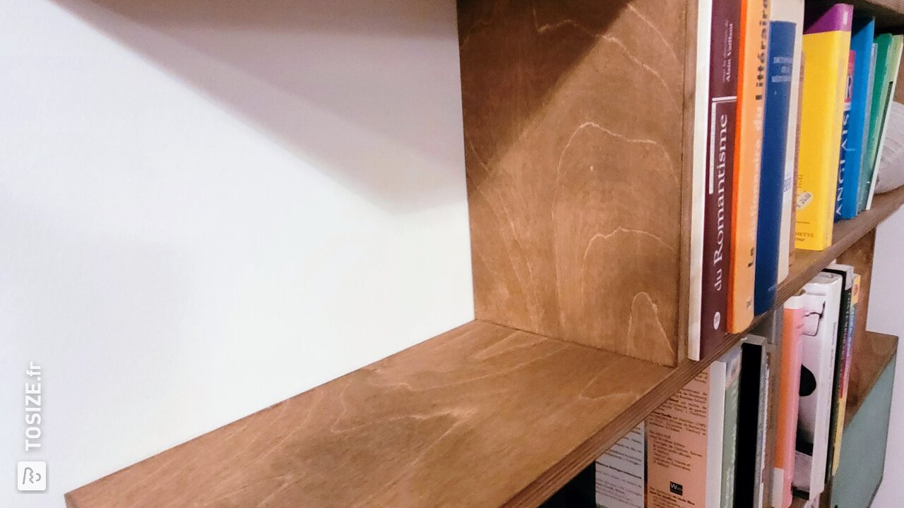 Bibliothèque sur mesure de multiplex bouleau - TOSIZE.fr