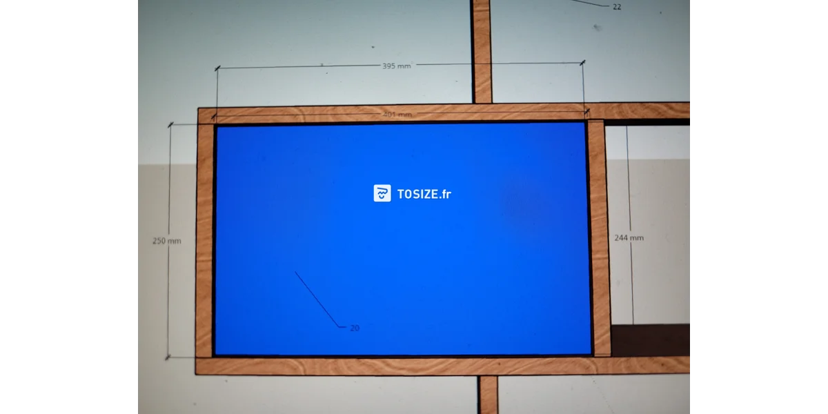 Bibliothèque sur mesure de multiplex bouleau | TOSIZE.fr