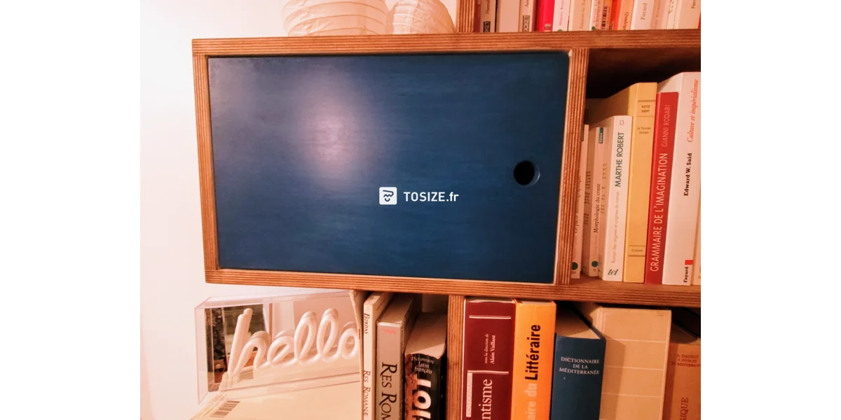 Bibliothèque sur mesure de multiplex bouleau | TOSIZE.fr