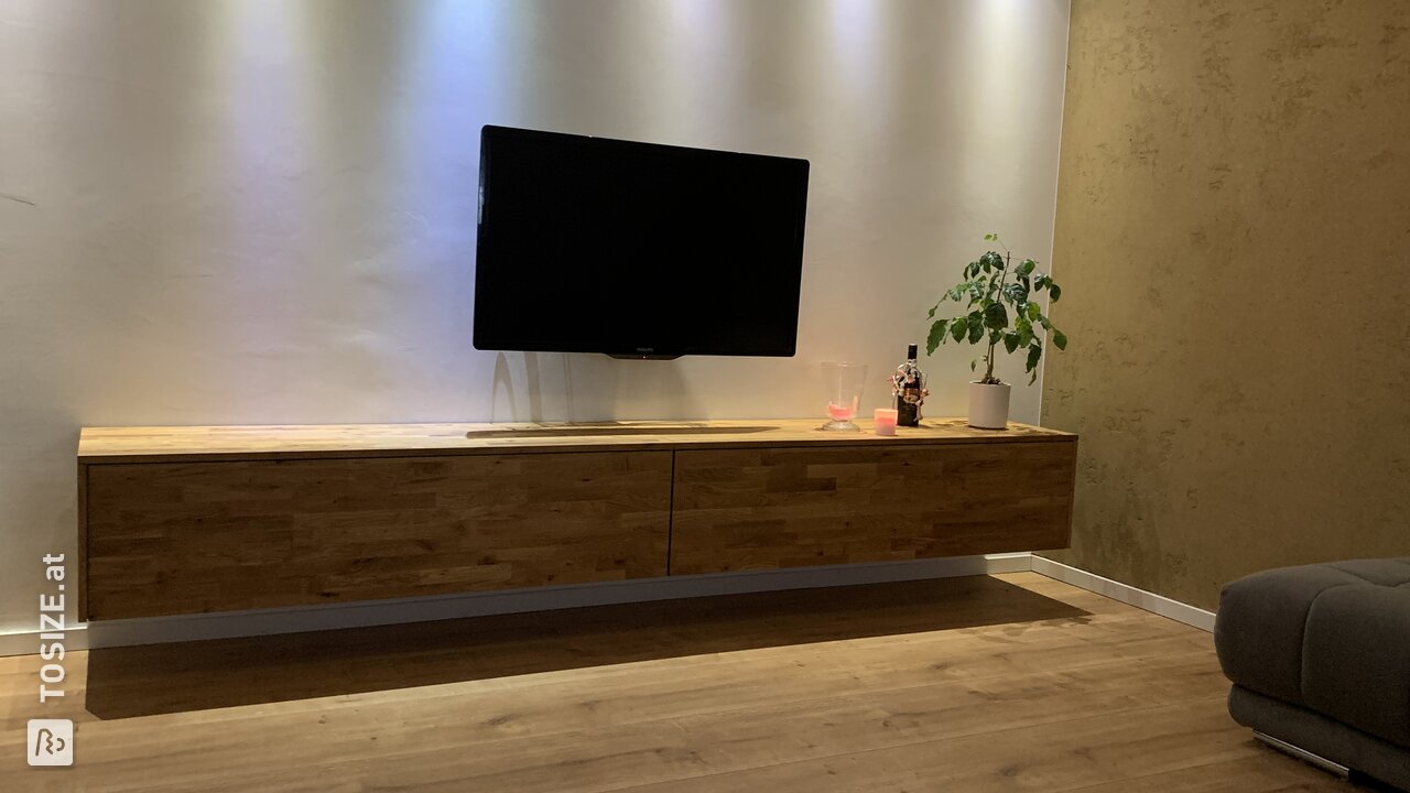 Rustieke eiken tv-lowboard op maat gemaakt - TOSIZE.at