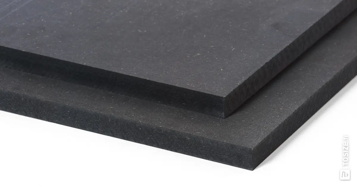 Comptoir en panneau MDF noir | TOSIZE.fr