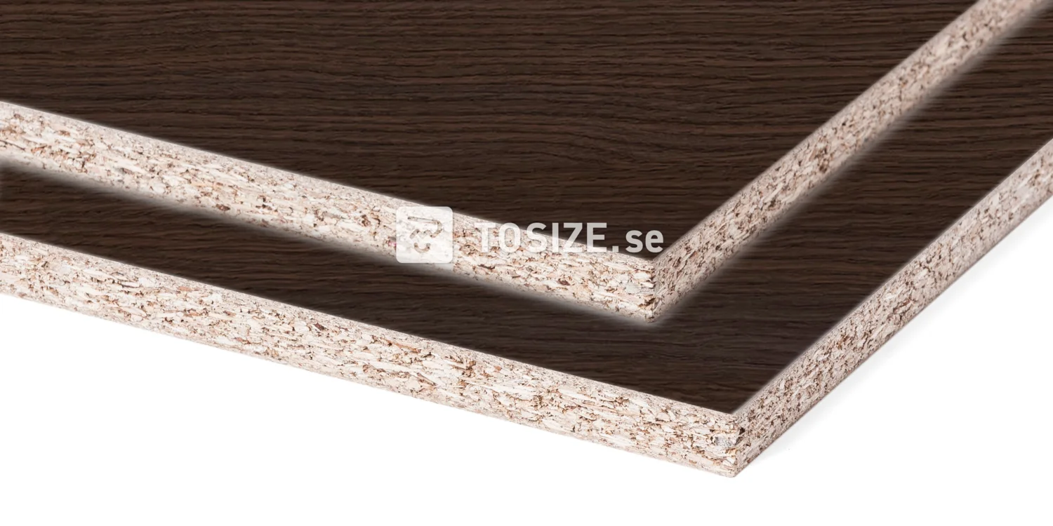Pfleiderer Thermopal chipboard R20033 NW Dark oak cut-to-size. | TOSIZE.se